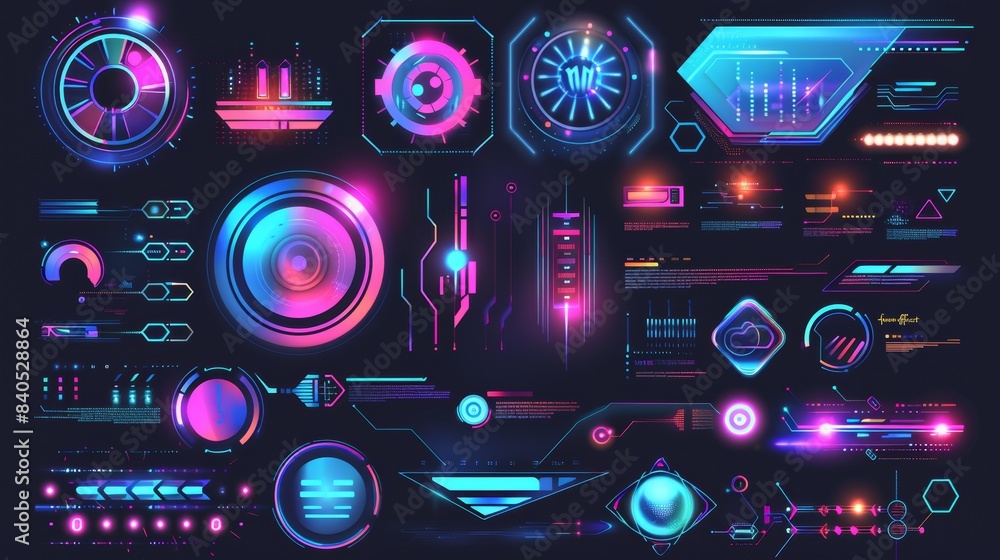 Retrofuturistic retro 3D objects and shapes set. Geometric and abstract ...