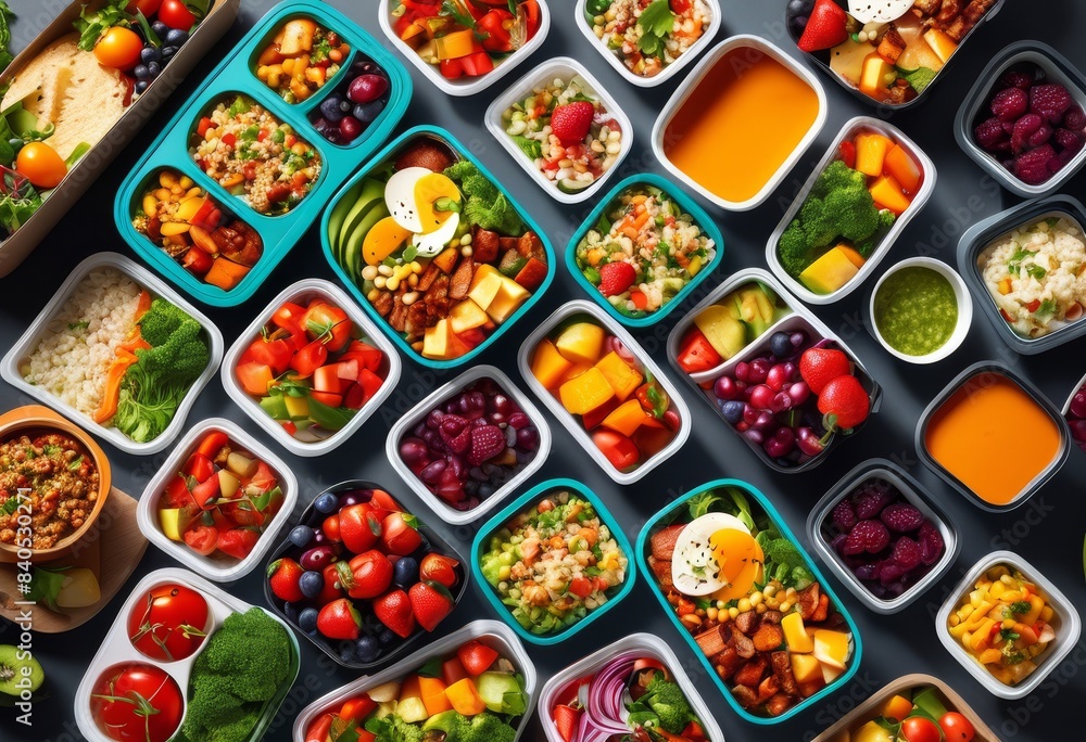clear plastic meal prep containers organized healthy eating plan, food ...