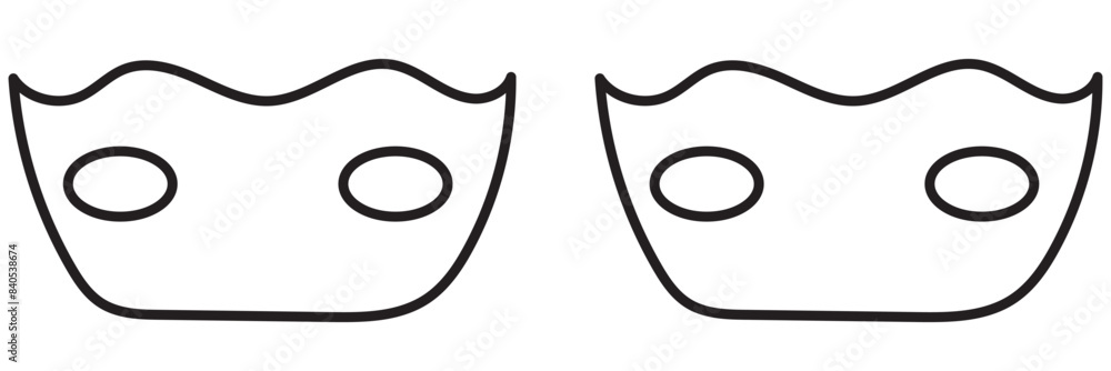 Vetor de Superhero or thief mask with eye slits vector black icon set ...