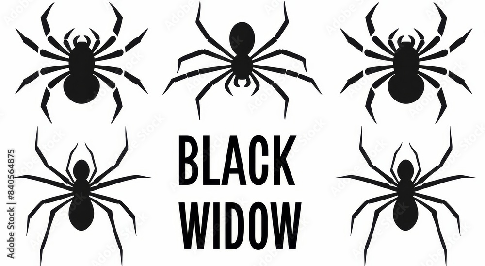 There are different positions in the set of Spiders - Black Widow. Each ...
