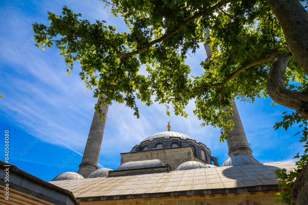 The Atik Valide Mosque, built by Mimar Sinan in 1583 by the wife of the ...