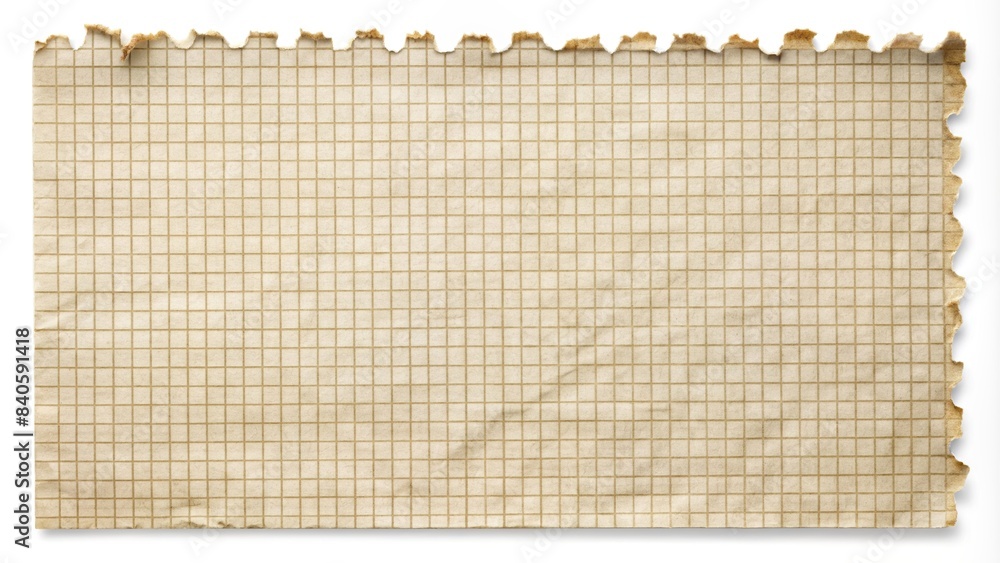 Ripped paper note memo grid with a vintage scrapbook feel, high quality ...