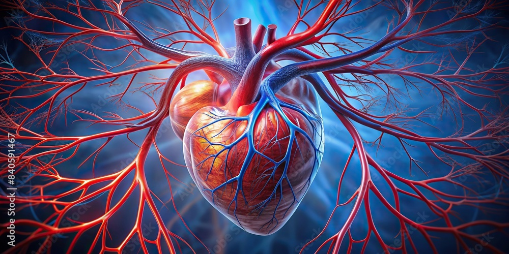 Heart with vein running through it, symbolic representation of ...
