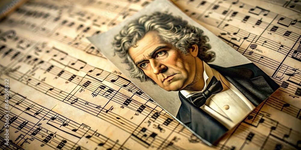 Sheet music with musical notation by Beethoven as generated by ...