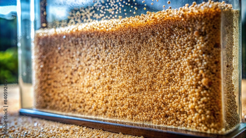 Grunge sand texture on glass with coarse grains, perfect for design ...