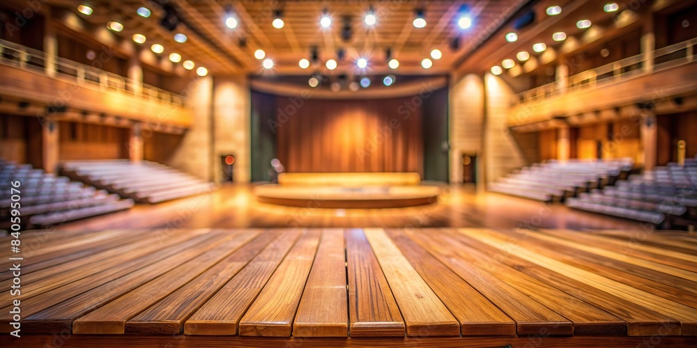 Blurry wooden stage with no people , empty, background, beautiful ...