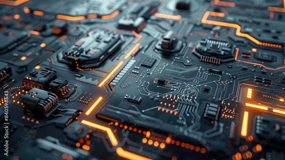 Hi-tech digital surface Features complex sci-fi textures for abstract ...