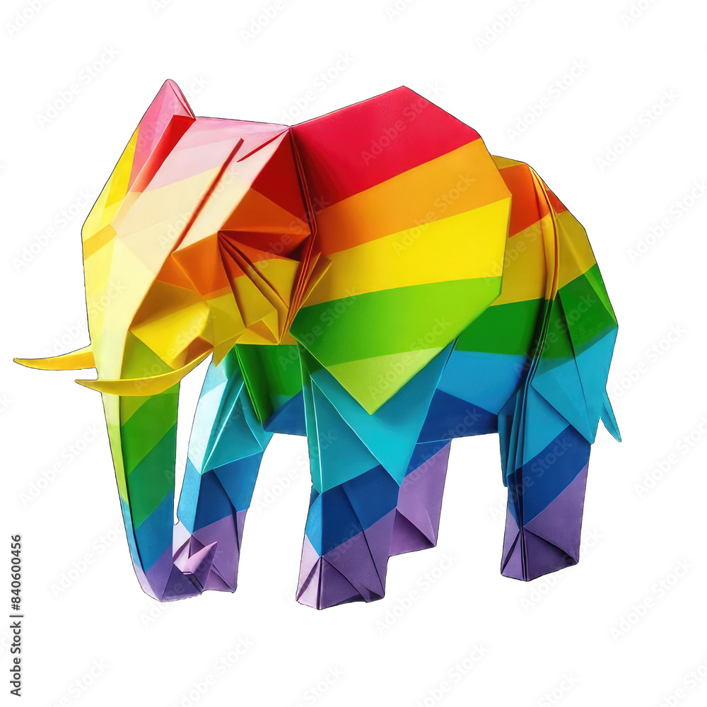 Generative AI Cool Animal elephant Origami, Cute elephant origami ...