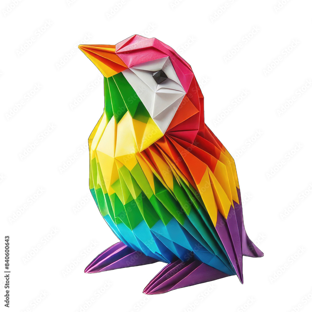 Generative AI Cool Animal Penguin Origami, Cute penguin origami ...