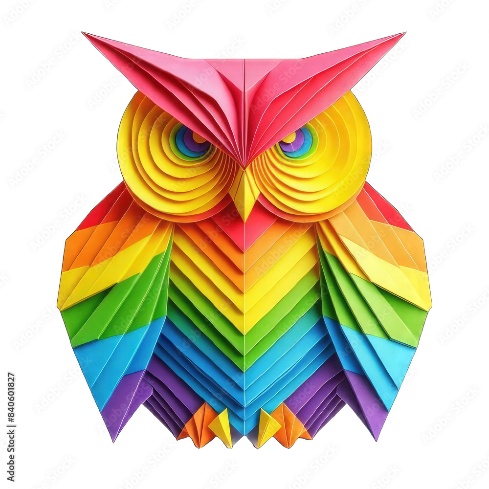 Generative AI Cool Animal Owl Origami, Cute owl origami, owl origami ...