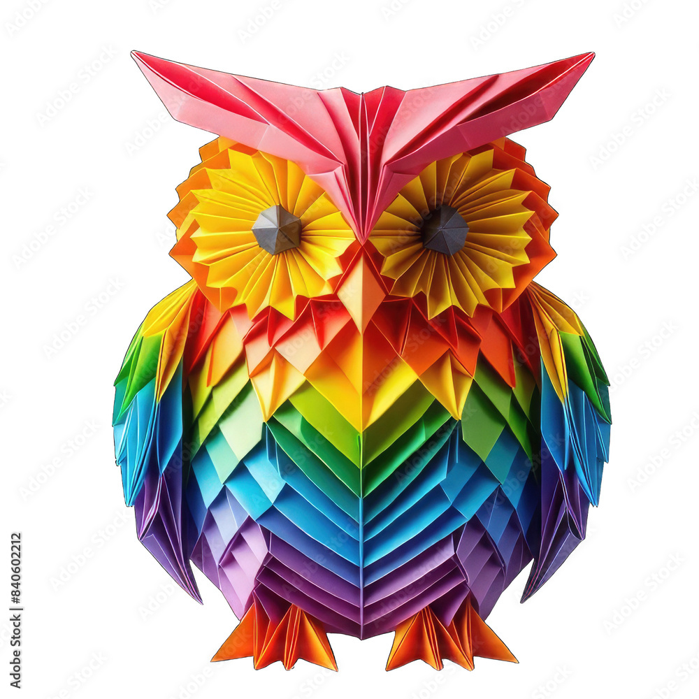 Generative AI Cool Animal Owl Origami, Cute owl origami, owl origami ...