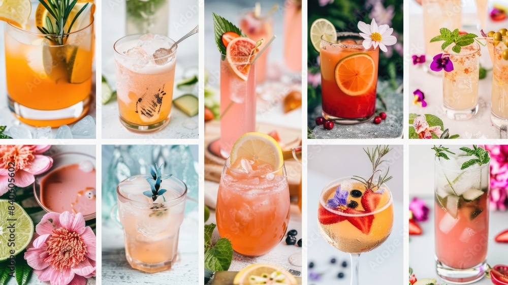 collage of photos of the Sleepy Girl Mocktail, capturing the personal ...