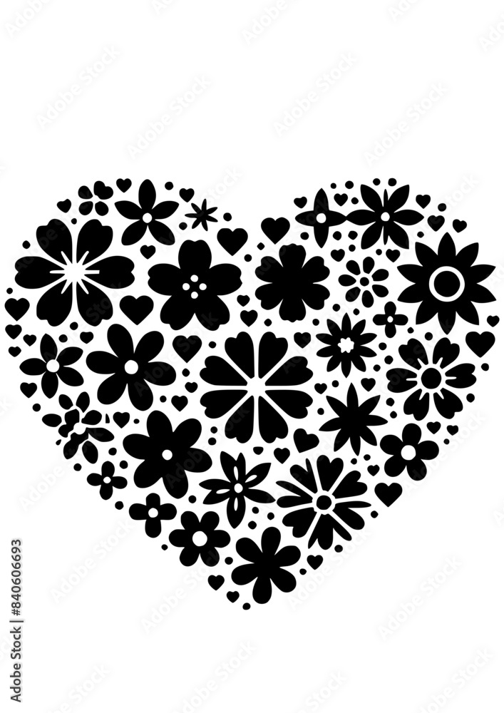 Flower Heart SVG, Floral SVG, Love SVG, Heart PNG, Flower Heart ...