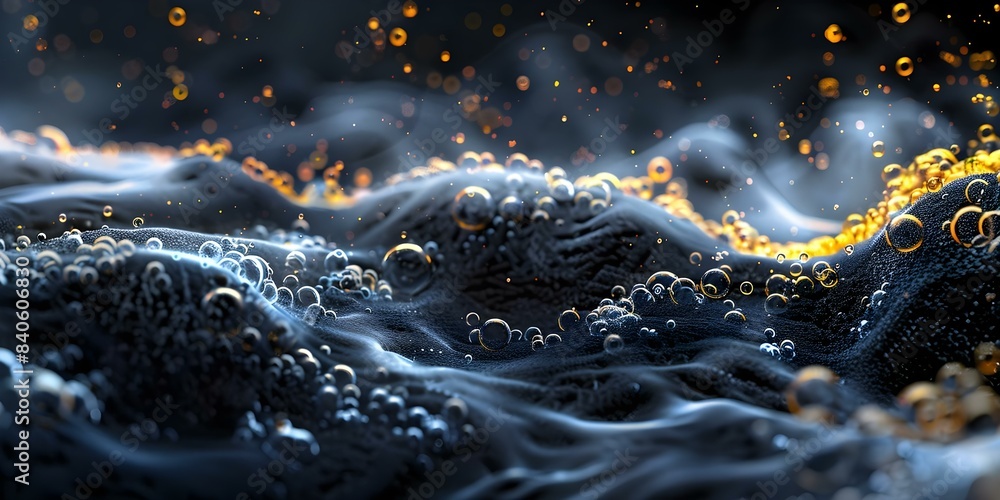 Visual representation of activated carbon adsorption process for ...