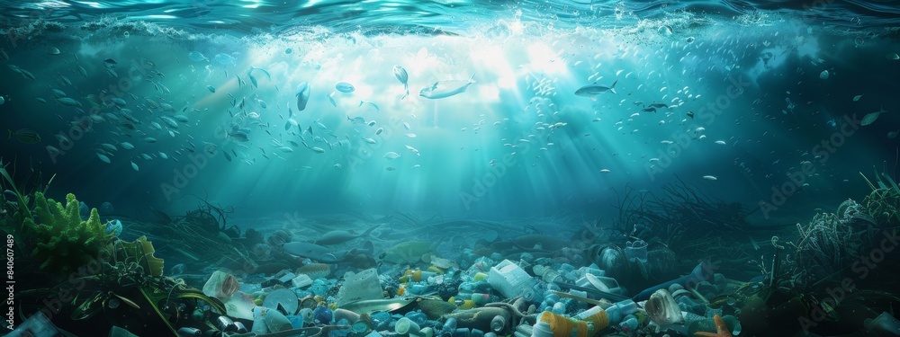 Seawater pollution, serious ocean pollution, marine garbage, World ...