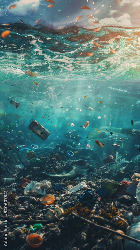 Seawater pollution, serious ocean pollution, marine garbage, World ...