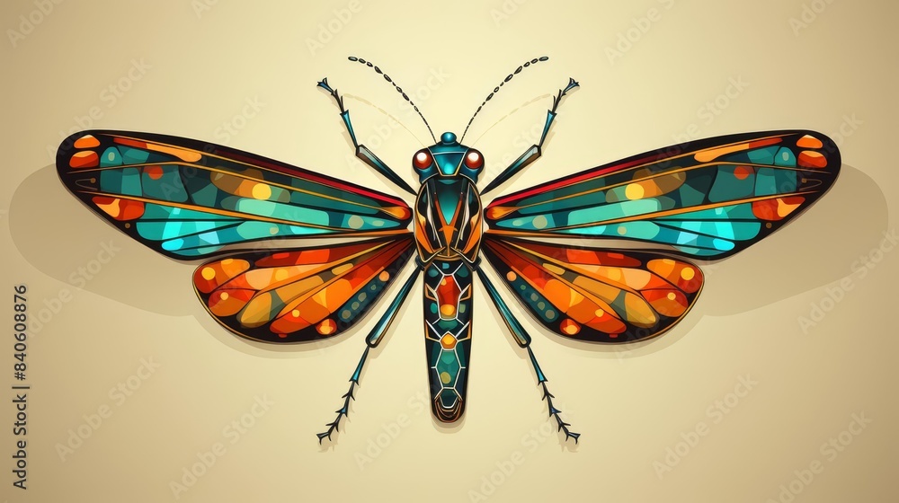 Thorax insect anatomy flat design side view nature theme cartoon ...