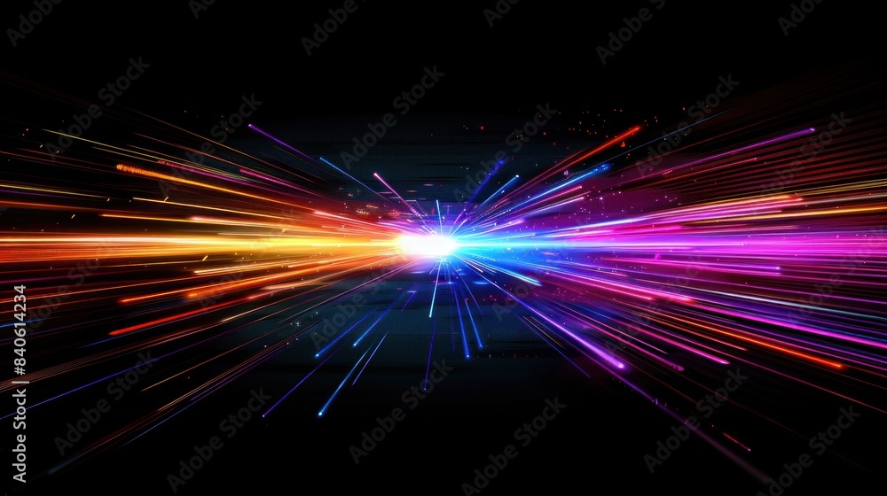 Digital technology speed line energy concept of future electric light ...