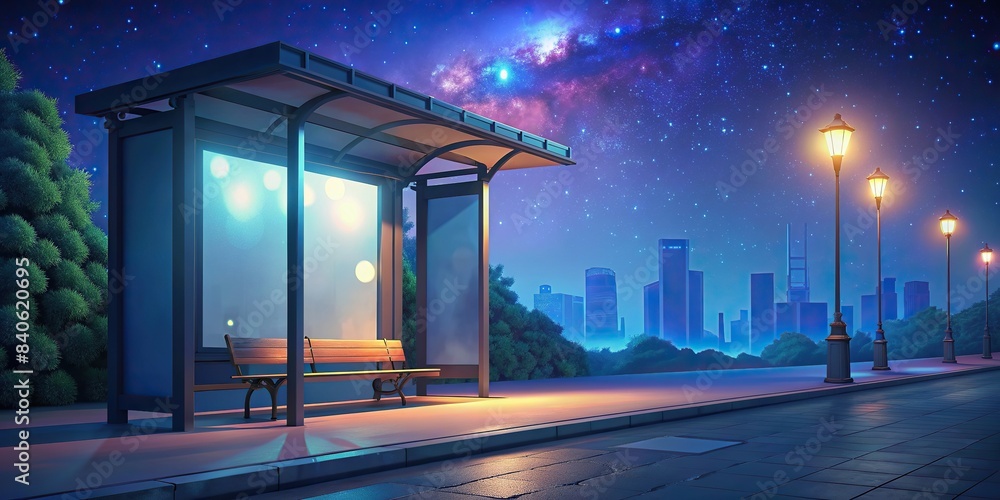 Empty bus stop billboard mockup for outdoor advertising , marketing ...