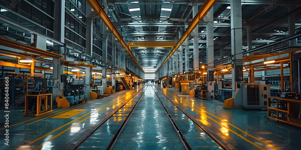 Engineers use SCADA system technology for assembly processes. Concept ...