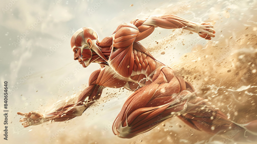 Dynamic Anatomy: Intricate Depiction of Human Muscles in Motion ...