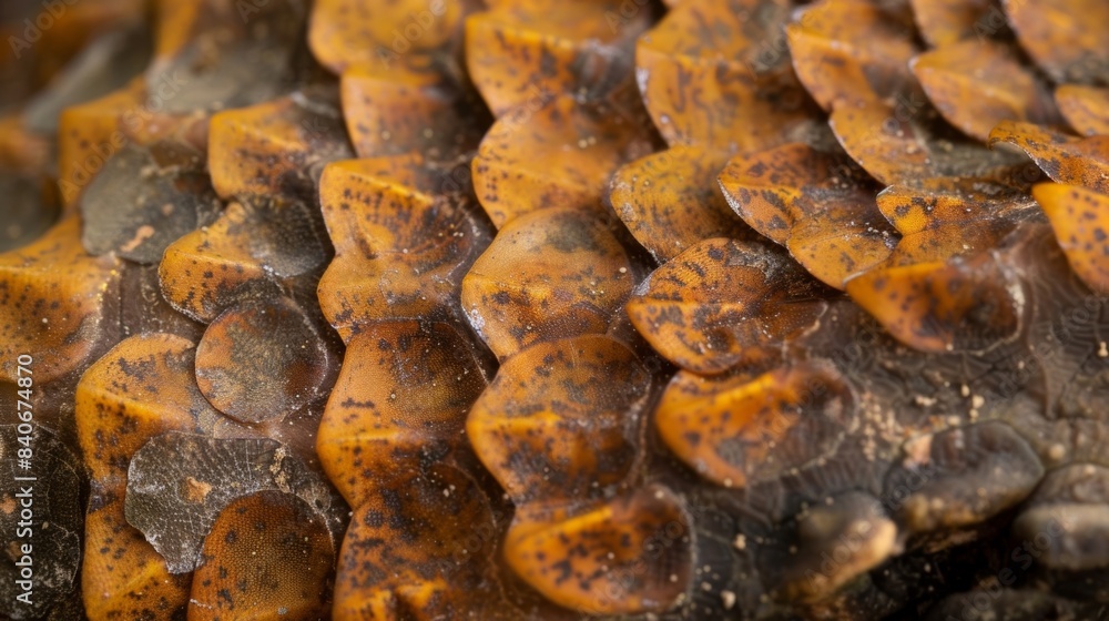 Short and stubby scales slightly raised and textured with tiny bumps ...