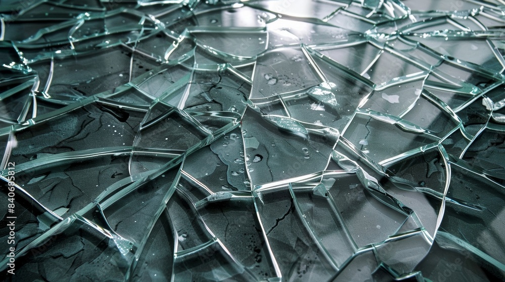 Shattered Glass The fragmented appearance of the epoxy flooring gives ...