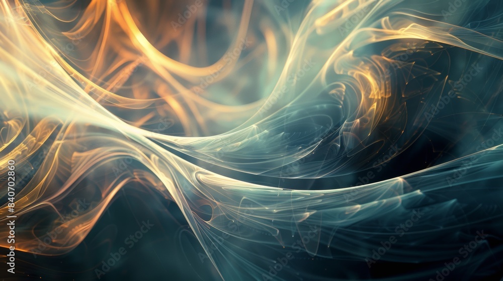 Digital abstract background with swirling lines of light and ...