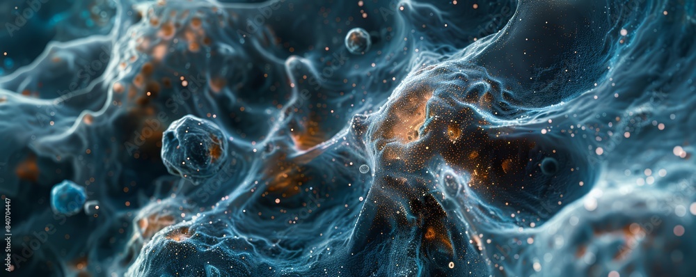 An electron microscope image revealing the abnormal morphology of ...