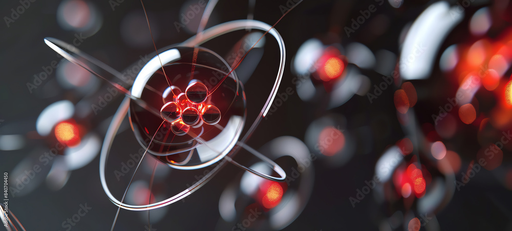 ภาพประกอบสต็อก Create an illustration of a proton model, subatomic ...