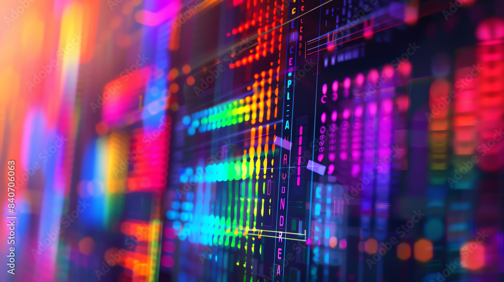 Design a visualization of a digital color palette, graphic design theme ...