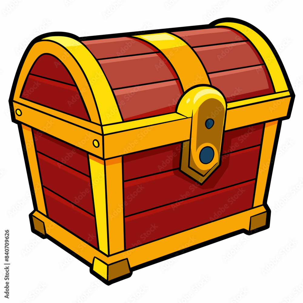 Treasure chest cartoon vector clipart Illustration Stock Vector | Adobe ...