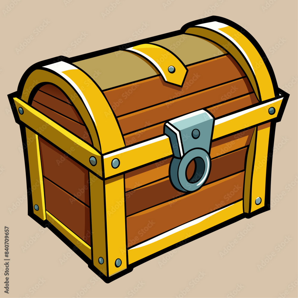 Treasure chest cartoon vector clipart Illustration Stock Vector | Adobe ...
