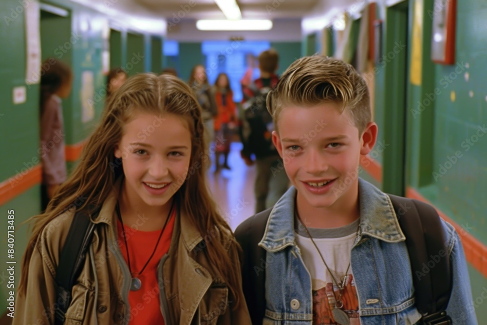 Nostalgic school days: a vibrant glimpse into the 1990s with ...