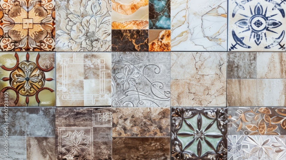 ceramic of wall tiles with different colors for house renovation and ...