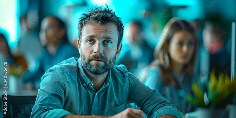 Eccentric office workers display a range of emotions as they ...