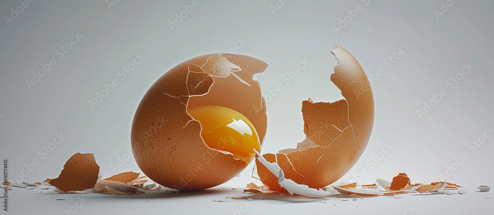 The satisfying moment of an egg cracking open on a pristine white ...