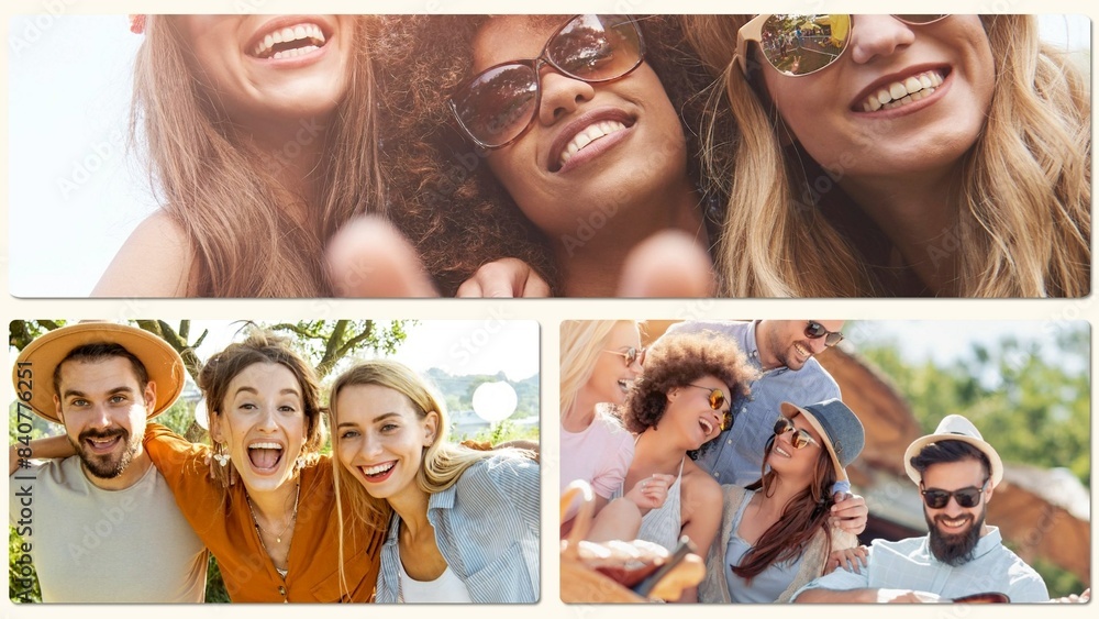 Multi Panel Image Collection Memory Slideshow Stock Template | Adobe Stock