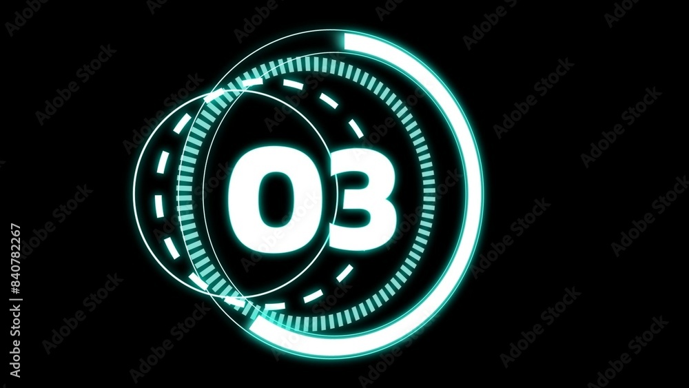 10-Second Futuristic Countdown Timer & Logo Reveal Stock Template ...