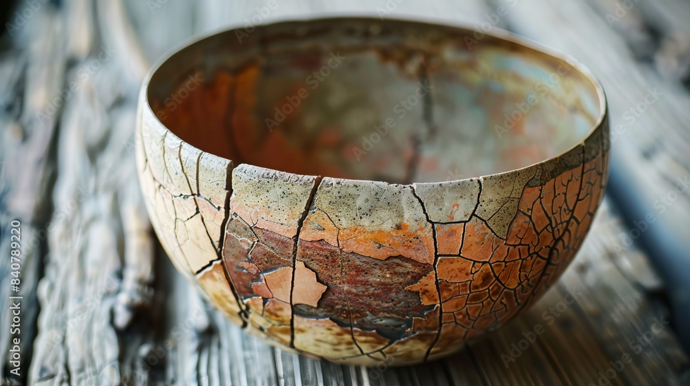 Indigenous Bowl: A handmade ceramic bowl appears as if it has emerged ...