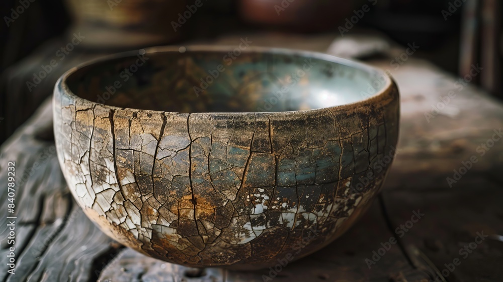 Indigenous Bowl: A handmade ceramic bowl appears as if it has emerged ...