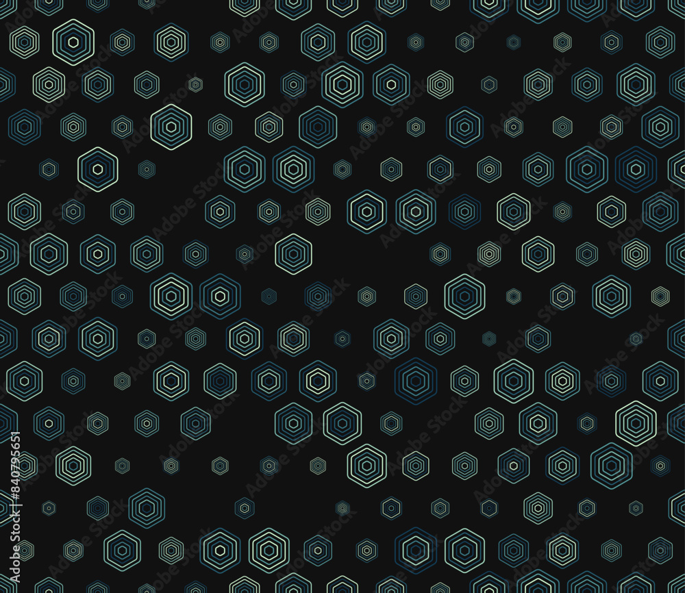 Hexagon Background. Multicolored geometric elements of varied size. Rounded stacked hexagons ...