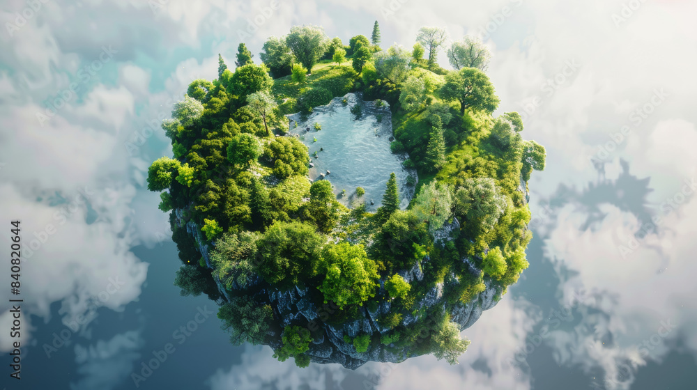 Tiny Planet, earth, trees, potect, love for the world, green spaces ...