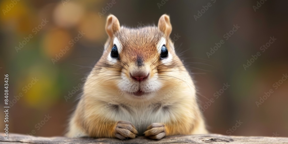 Chipmunk with swollen cheeks, Generative AI Stock Photo | Adobe Stock