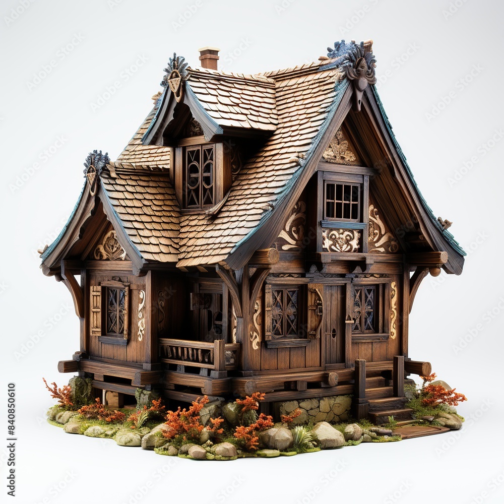 traditional house drawing Hand drawn illustration of traditional ...