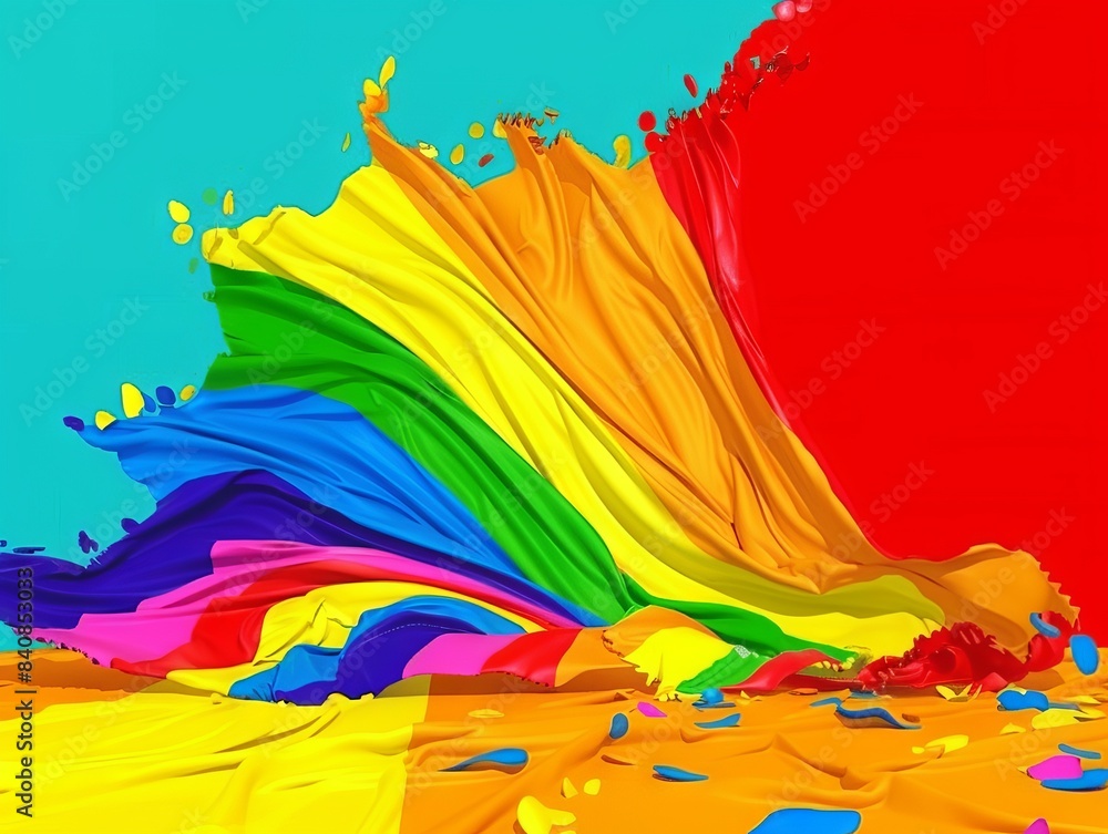 Rainbow flag, a symbol of support for equality, freedom and inclusion ...