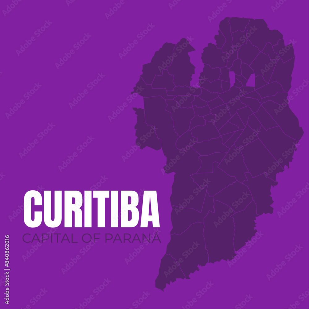 Curitiba and all its neighborhoods on a simple and complete map ...