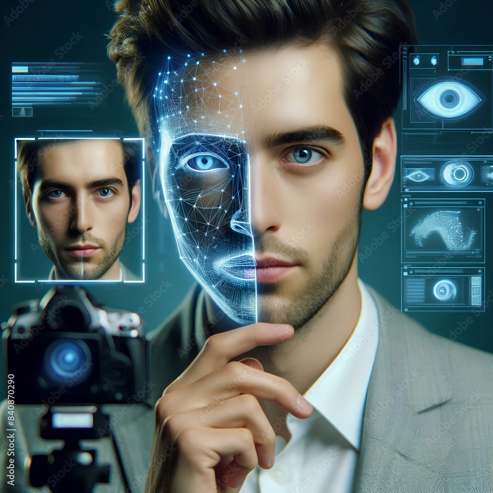 AI, Deepfake and machine learning. Facial tracking, detection and ...