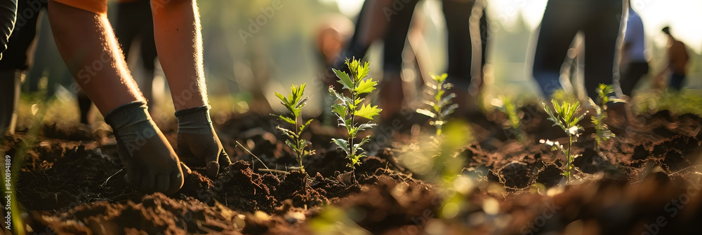 Volunteers plant trees to create biochar, supporting environmental ...