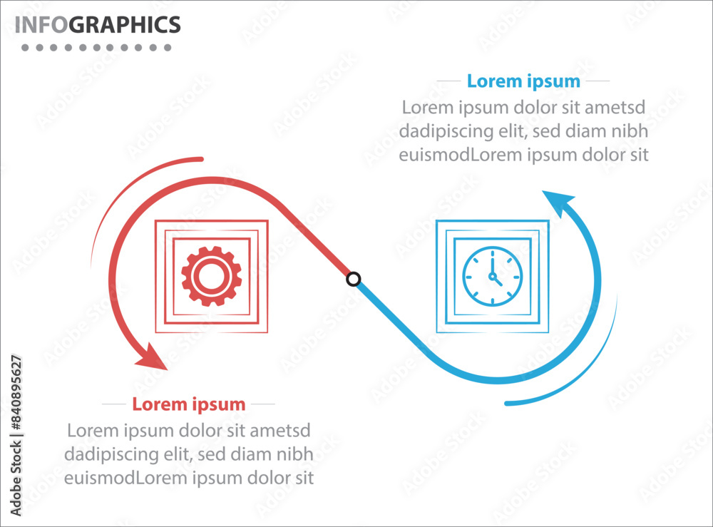 Vetor de Two infographics element. Vector illustration. Vector business ...